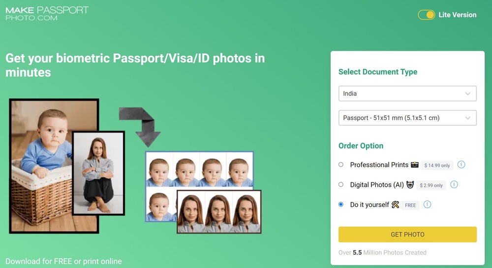 Indian Passport Size Photo Maker